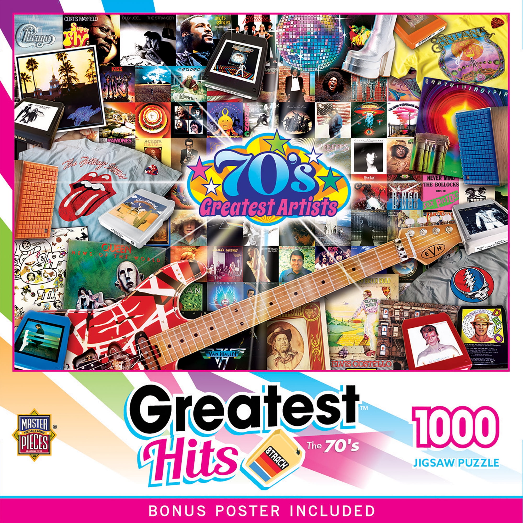 MasterPieces 1000 Piece Puzzle - 70's Greatest Artists - 19.25"x26.75 ...