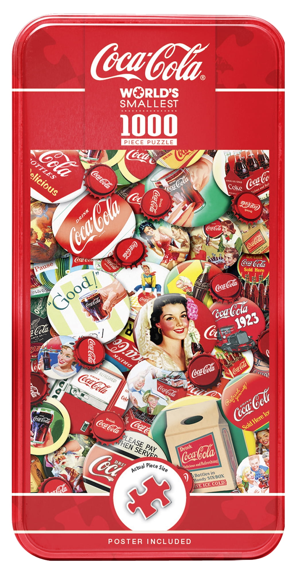 MasterPieces 1000 Piece Puzzle with Tin - Coca-Cola Caps - 11.3"x16.8 ...