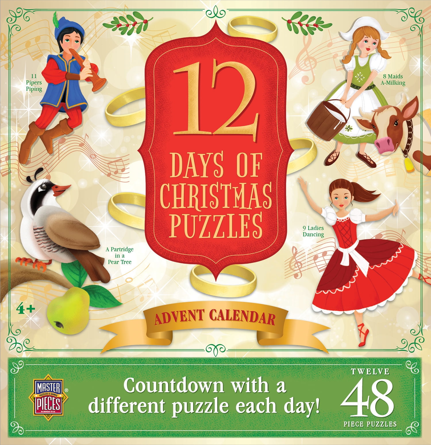 MasterPieces 12 Pack Jigsaw Puzzle - 12 Days of Christmas Puzzles ...