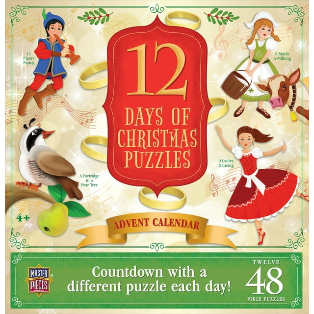 MasterPieces 12 Pack Jigsaw Puzzle - 12 Days of Christmas Puzzles ...