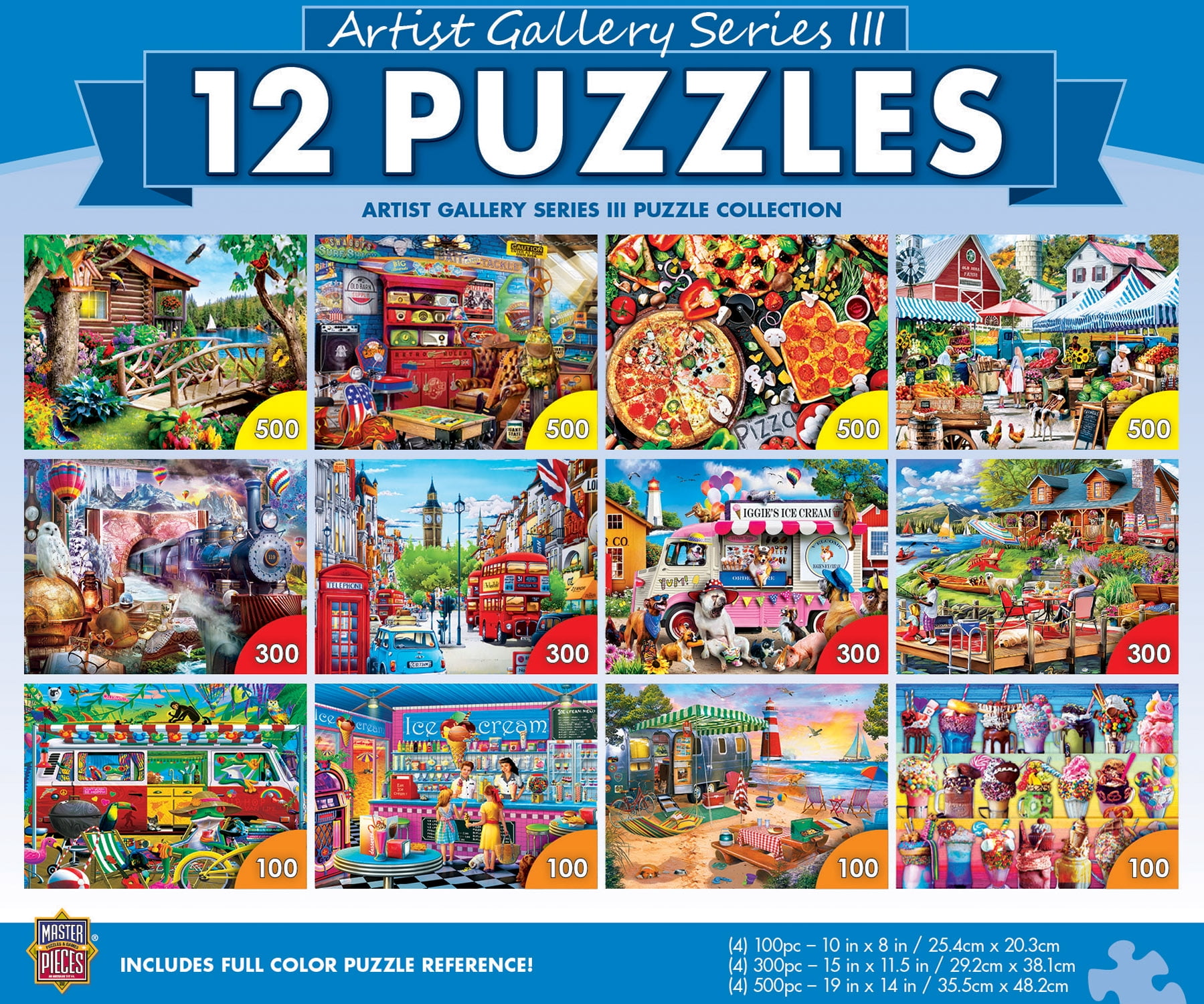 MasterPieces 12 Pack Jigsaw Puzzles - Artist Gallery V3 12 Pack Bundle ...