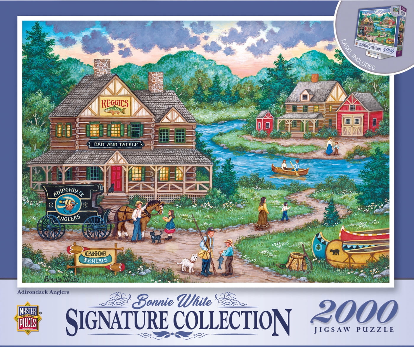 MasterPieces 2000 Piece Jigsaw Puzzle - Adirondack Anglers - 39"x27 ...