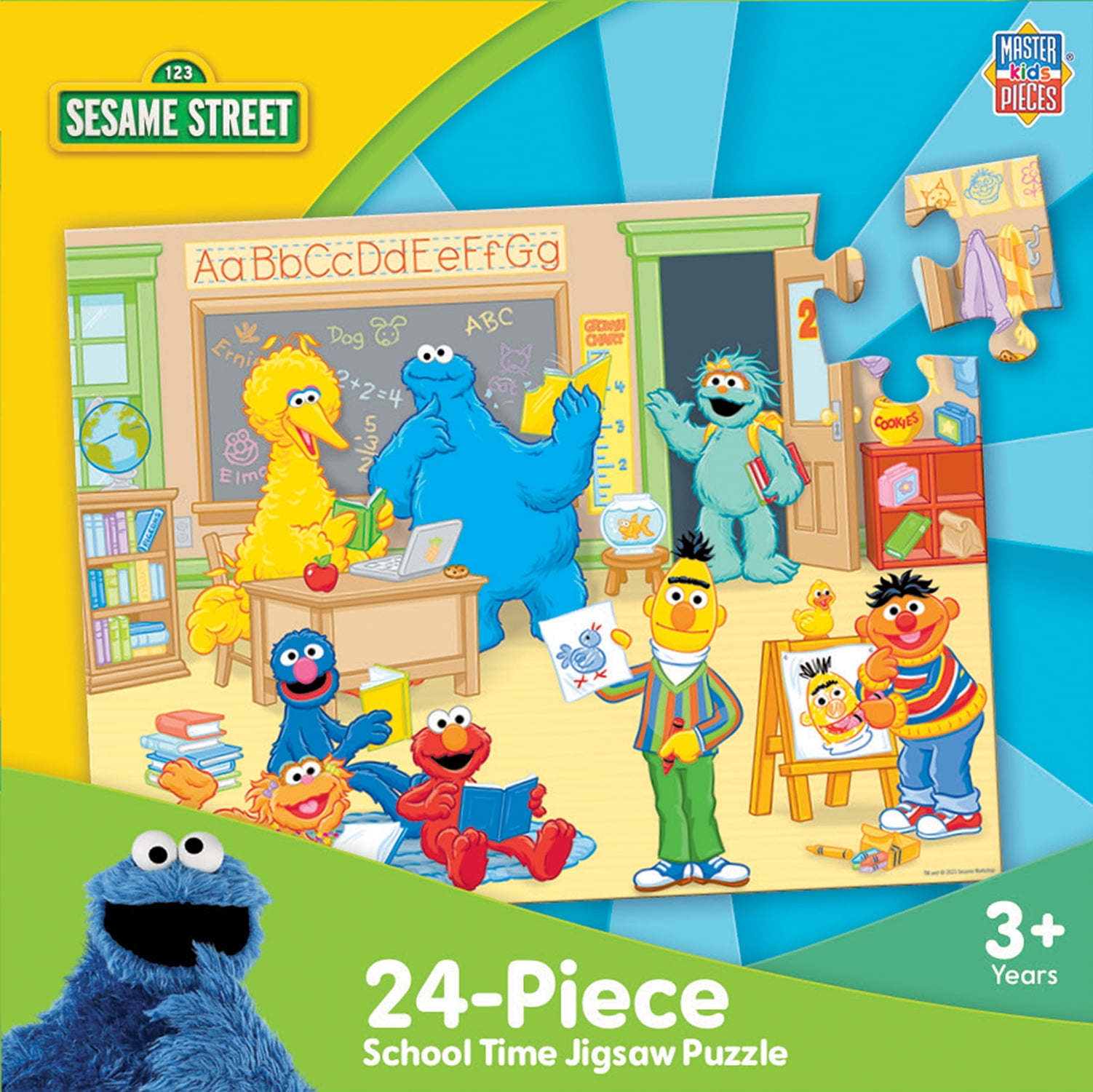 MasterPieces 24-Piece Sesame Street School Time Jigsaw Puzzle ...