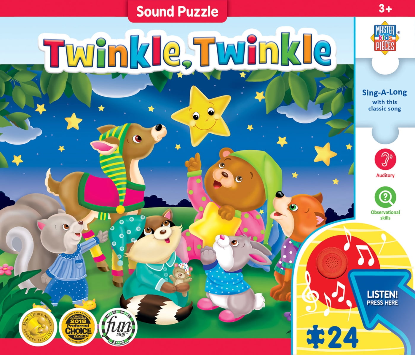 MasterPieces 24 Piece Sing-A-Long Sound Puzzle - Twinkle Twinkle - 18 ...