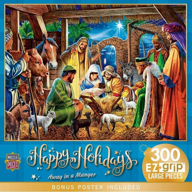 MasterPieces 300 Piece EZ Grip Christmas Jigsaw Puzzle - Away in a ...