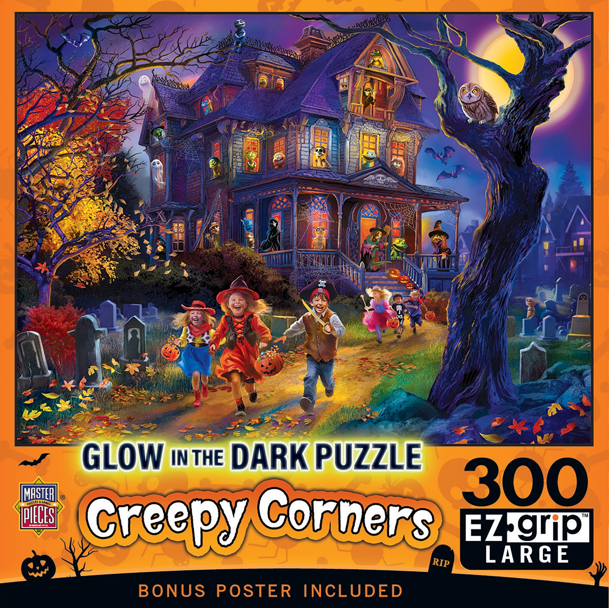 MasterPieces 300 Piece EZ Grip Halloween Puzzle - Creepy Corners - 18 ...