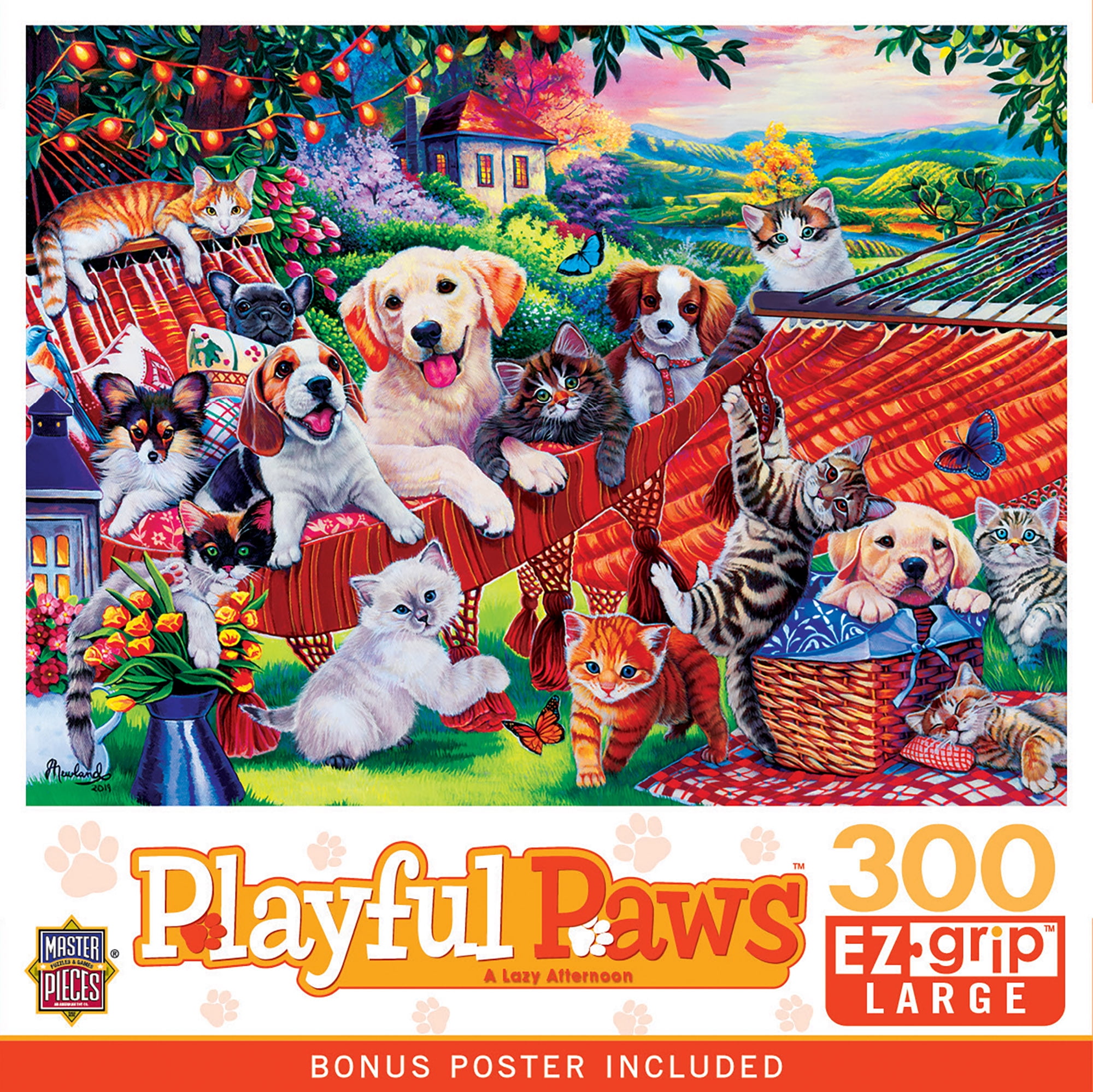MasterPieces 300 Piece EZ Grip Jigsaw Puzzle - A Lazy Afternoon - 18 ...