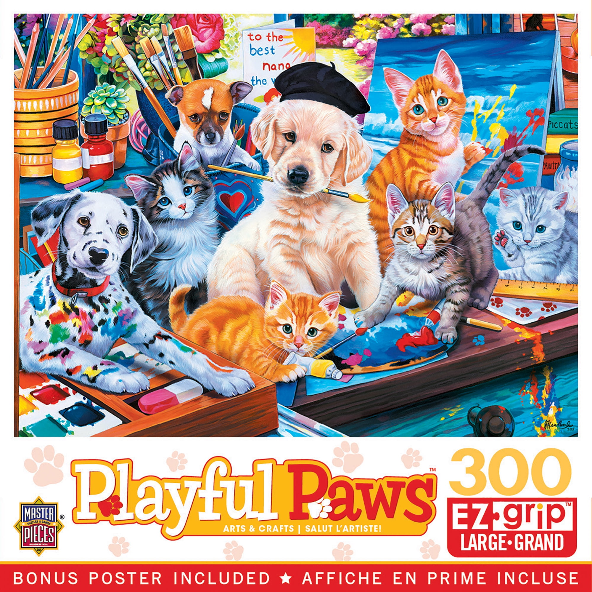 MasterPieces 300 Piece EZ Grip Jigsaw Puzzle - Arts & Crafts - 18"x24 ...