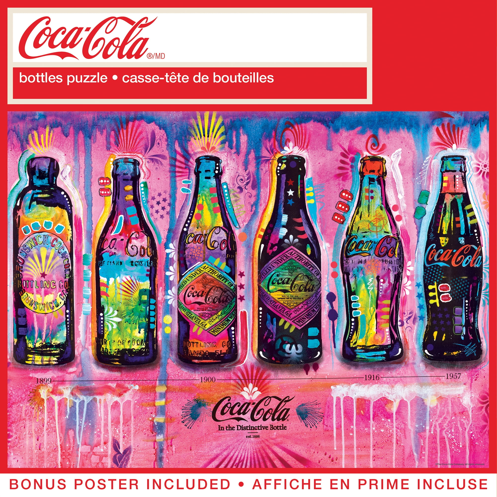 MasterPieces American 300PC EZ Grip Coca-Cola Bottles Jigsaw Puzzle for ...