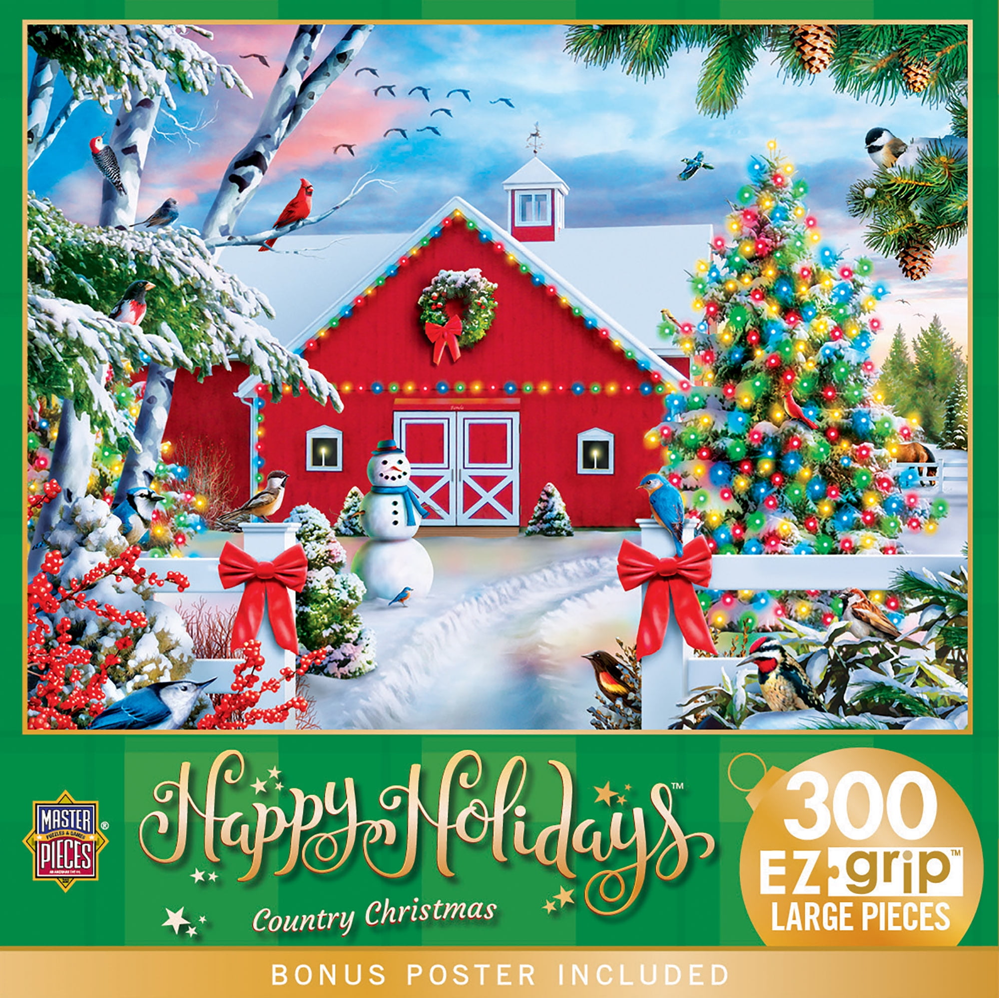 MasterPieces 300PC EZ Grip Holiday Jigsaw Puzzle, Alan Giana's Country ...