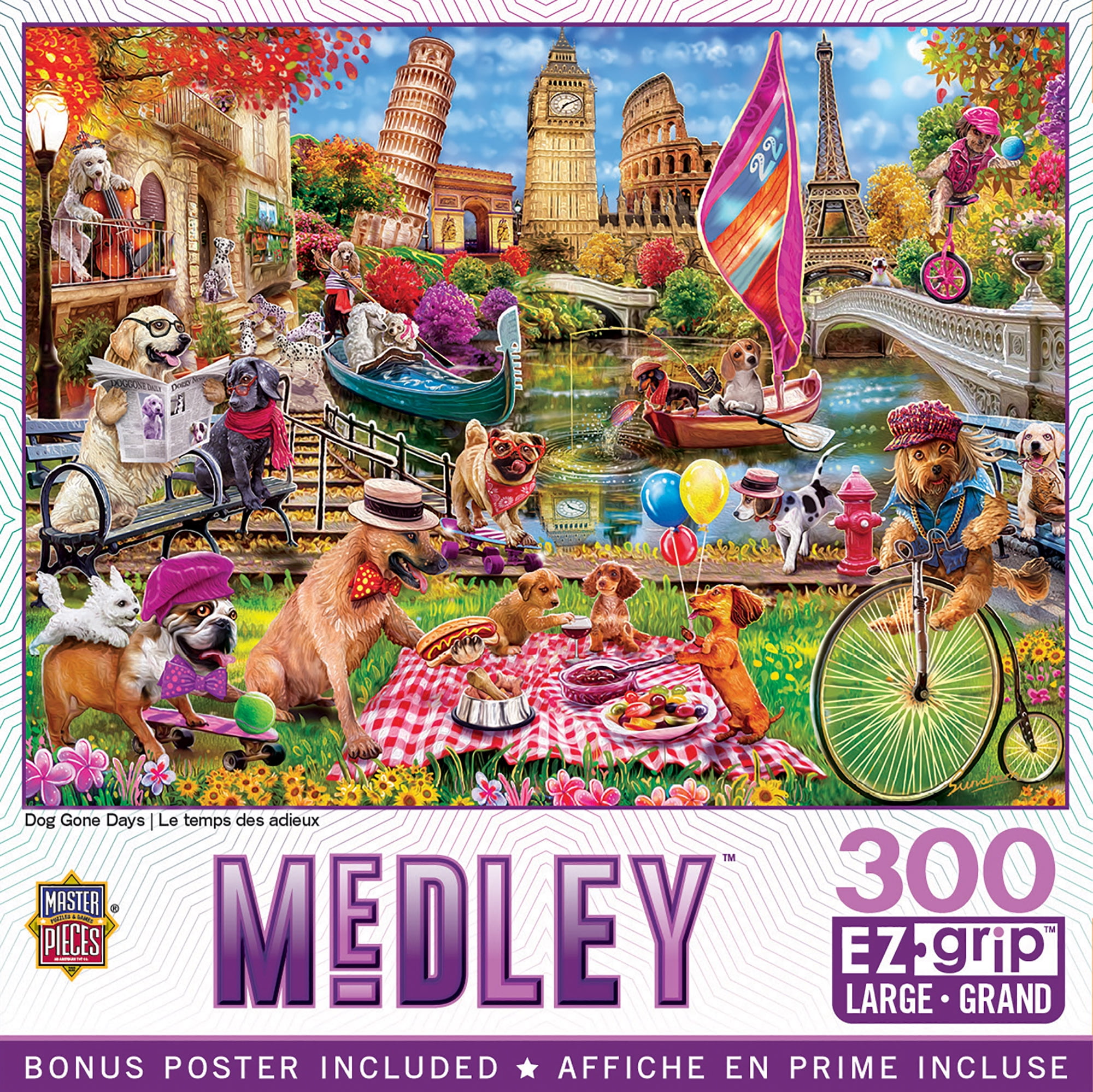 MasterPieces, Jigsaw Puzzle, 300 Piece EZ Grip Dog Gone Days 18"x24 ...