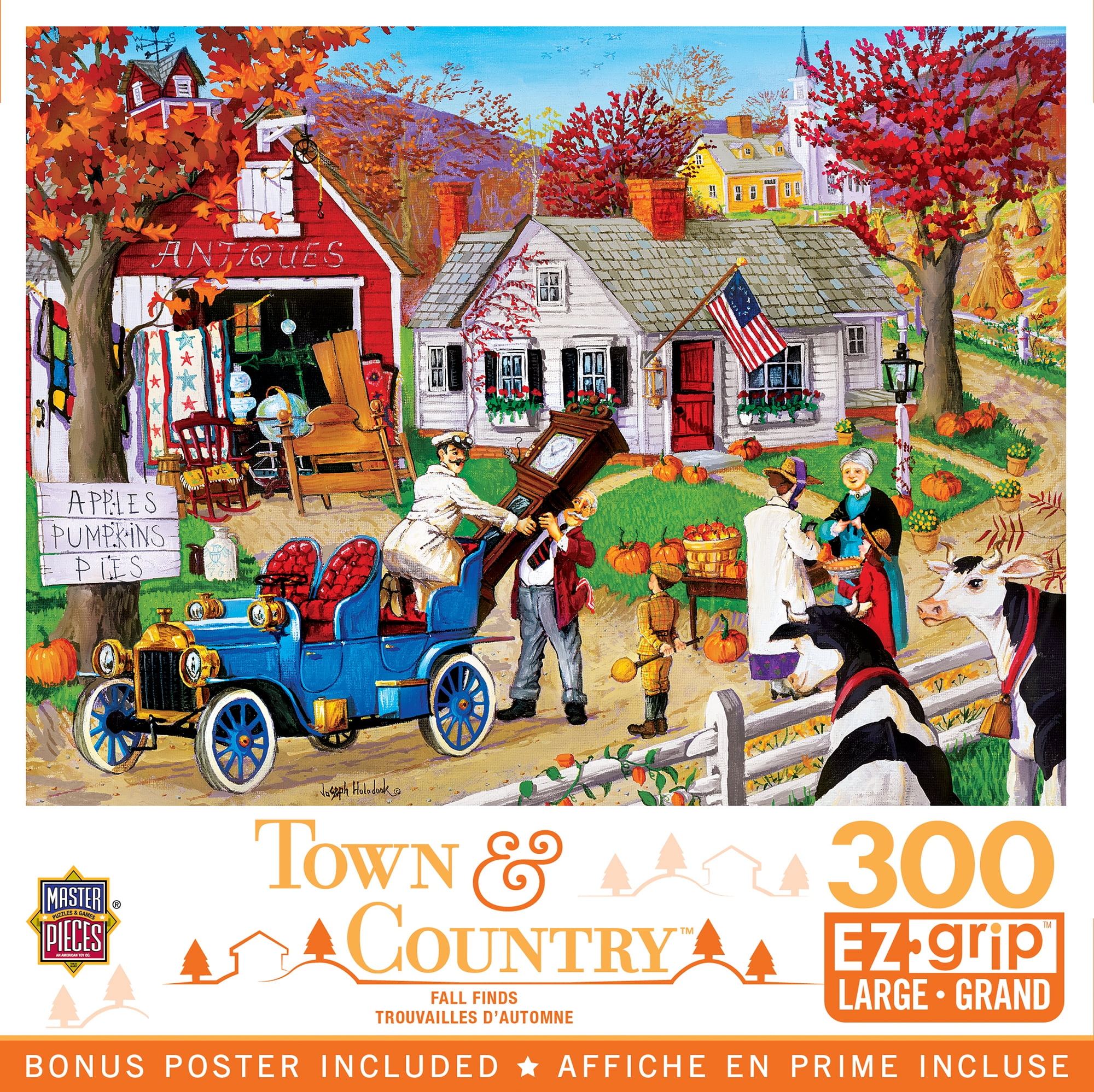 "MasterPieces EZ Grip 300 Piece Jigsaw Puzzle - Fall Finds, 18""x24 ...