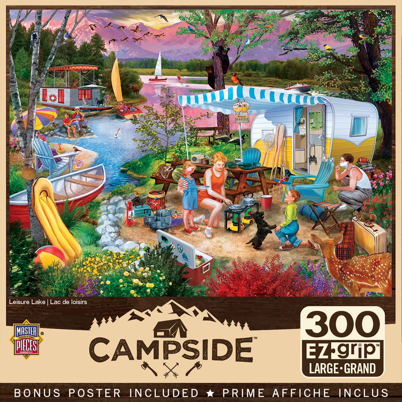 MasterPieces 300 Piece EZ Grip Jigsaw Puzzle - Leisure Lake - 18"x24 ...