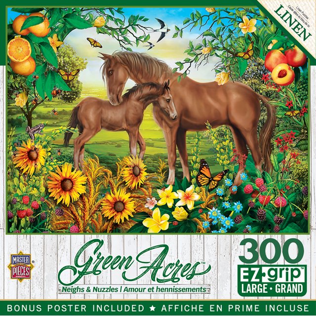 MasterPieces 300 Piece EZ Grip Jigsaw Puzzle - Neighs & Nuzzles - 18 ...