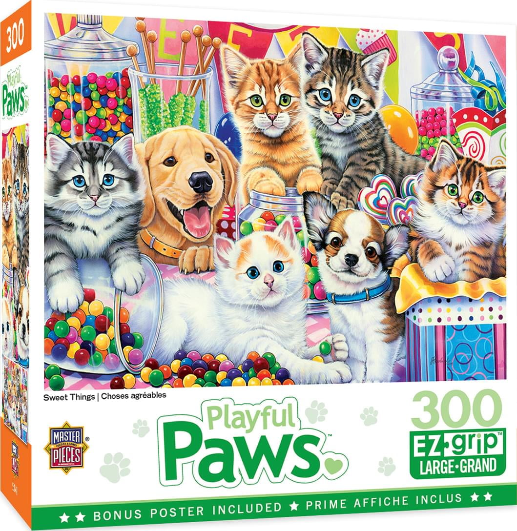 MasterPieces 300 Piece EZ Grip Jigsaw Puzzle - Sweet Things - 18"x24 ...