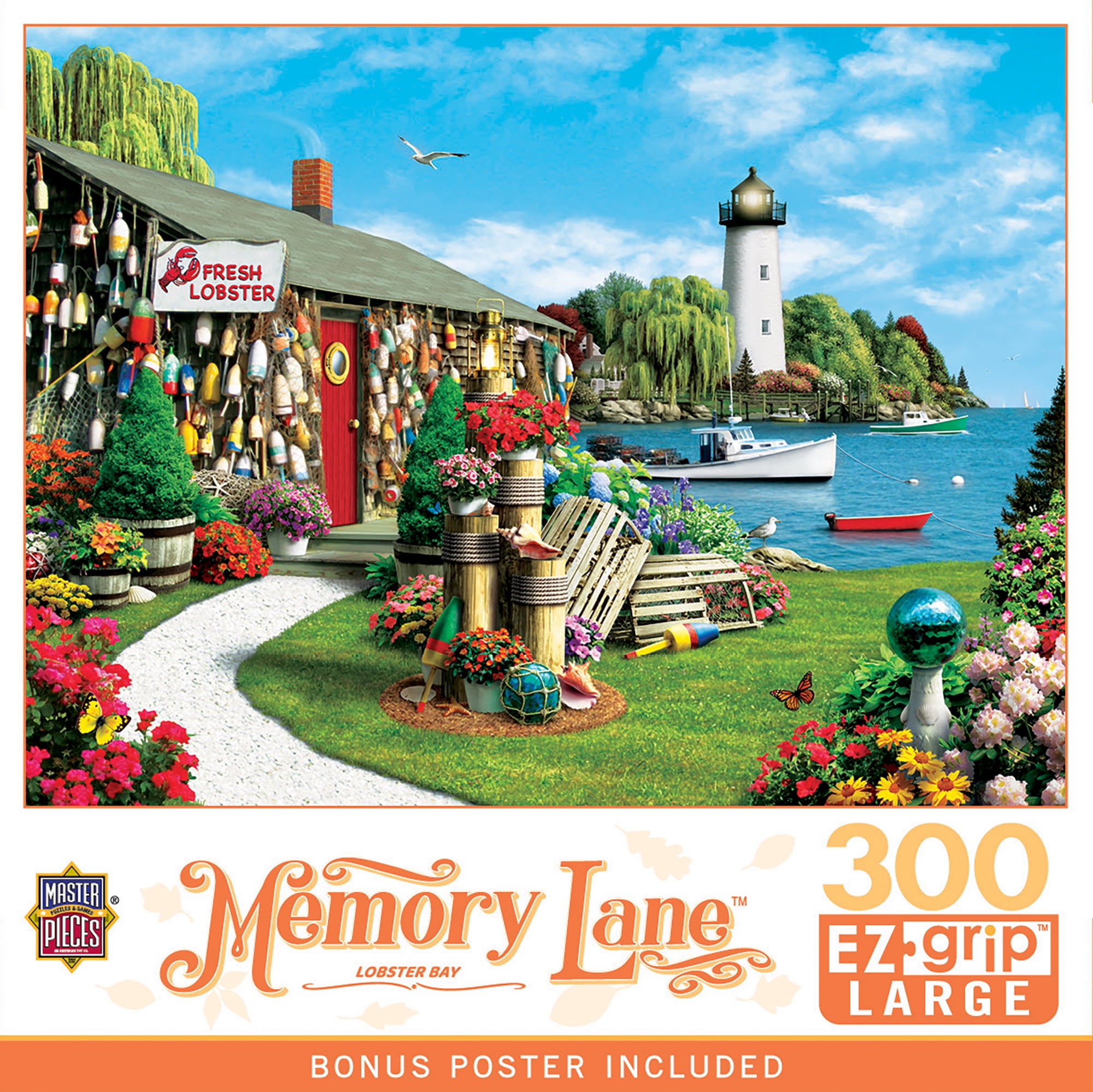 MasterPieces 300 Piece EZ Grip Jigsaw Puzzle - Lobster Bay - 18"x24 ...