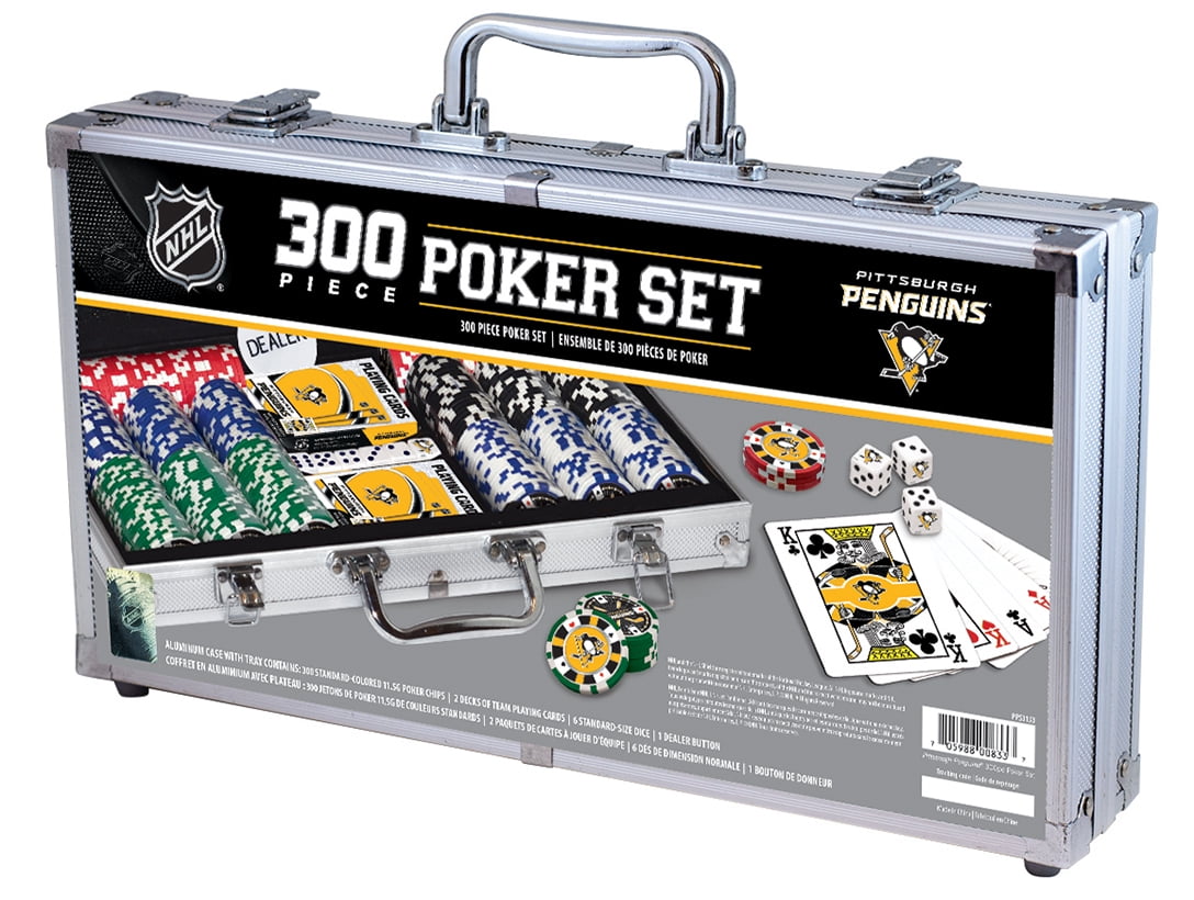 MasterPieces 300 Piece Poker Chip Set - NHL Pittsburgh Penguins ...