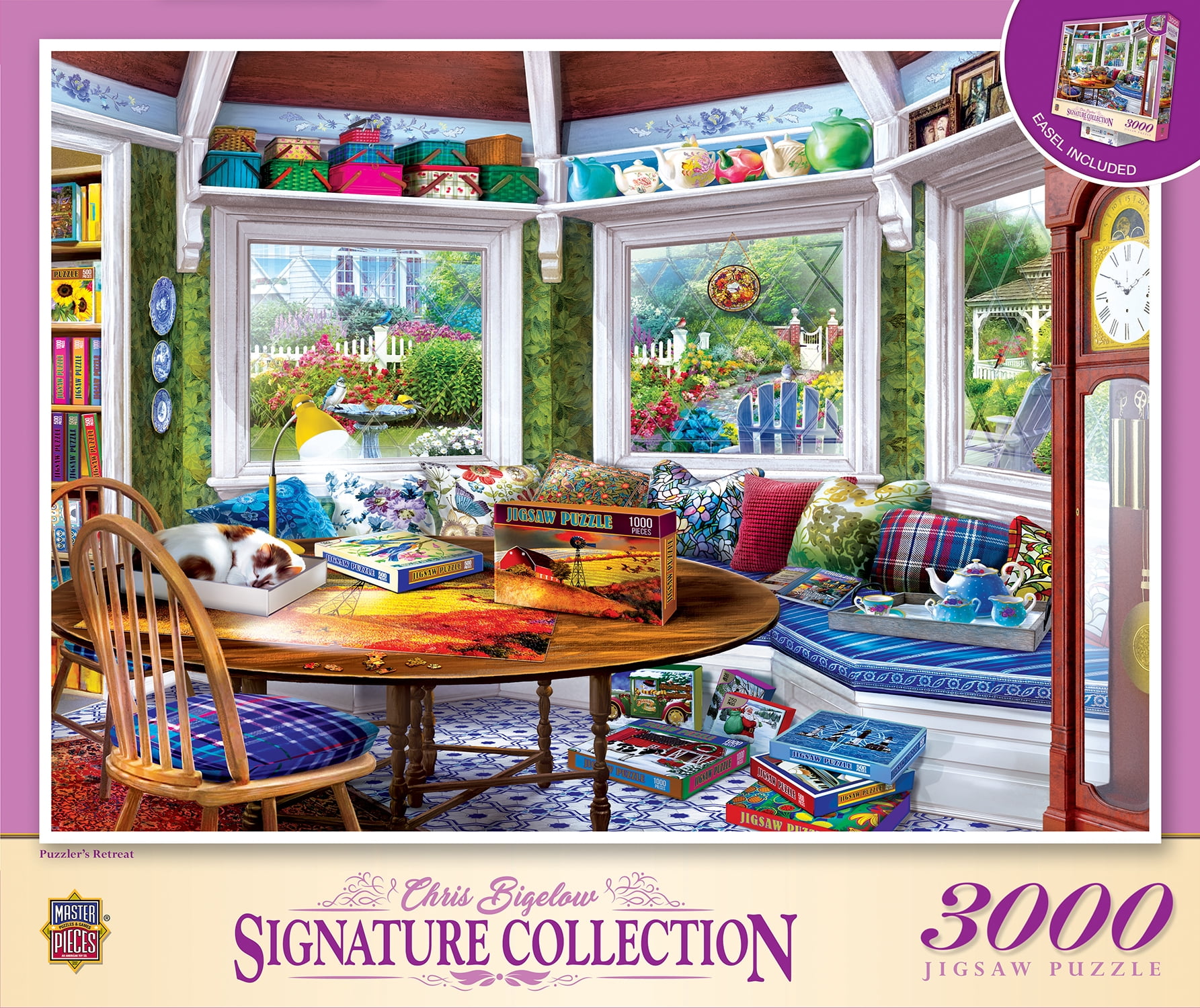 MasterPieces Jigsaw Puzzle, 3000 Pieces, Puzzler's Retreat Artwork ...