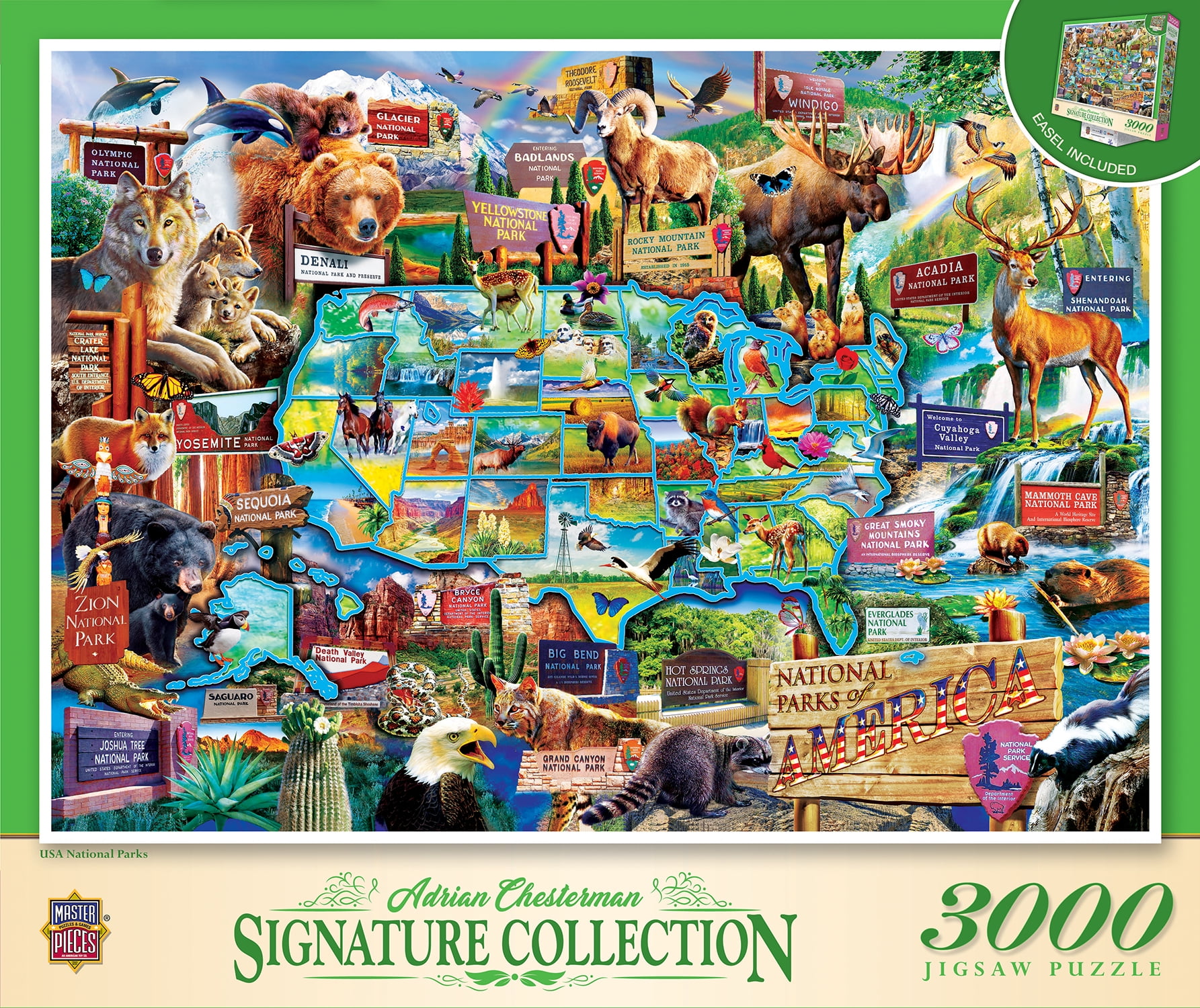 MasterPieces American Interlocking 3000 Piece Jigsaw Puzzle - USA ...
