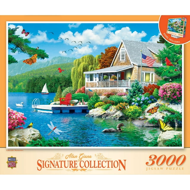 MasterPieces Adults Jigsaw: 3000 Piece Puzzle - Lakeside Memories ...