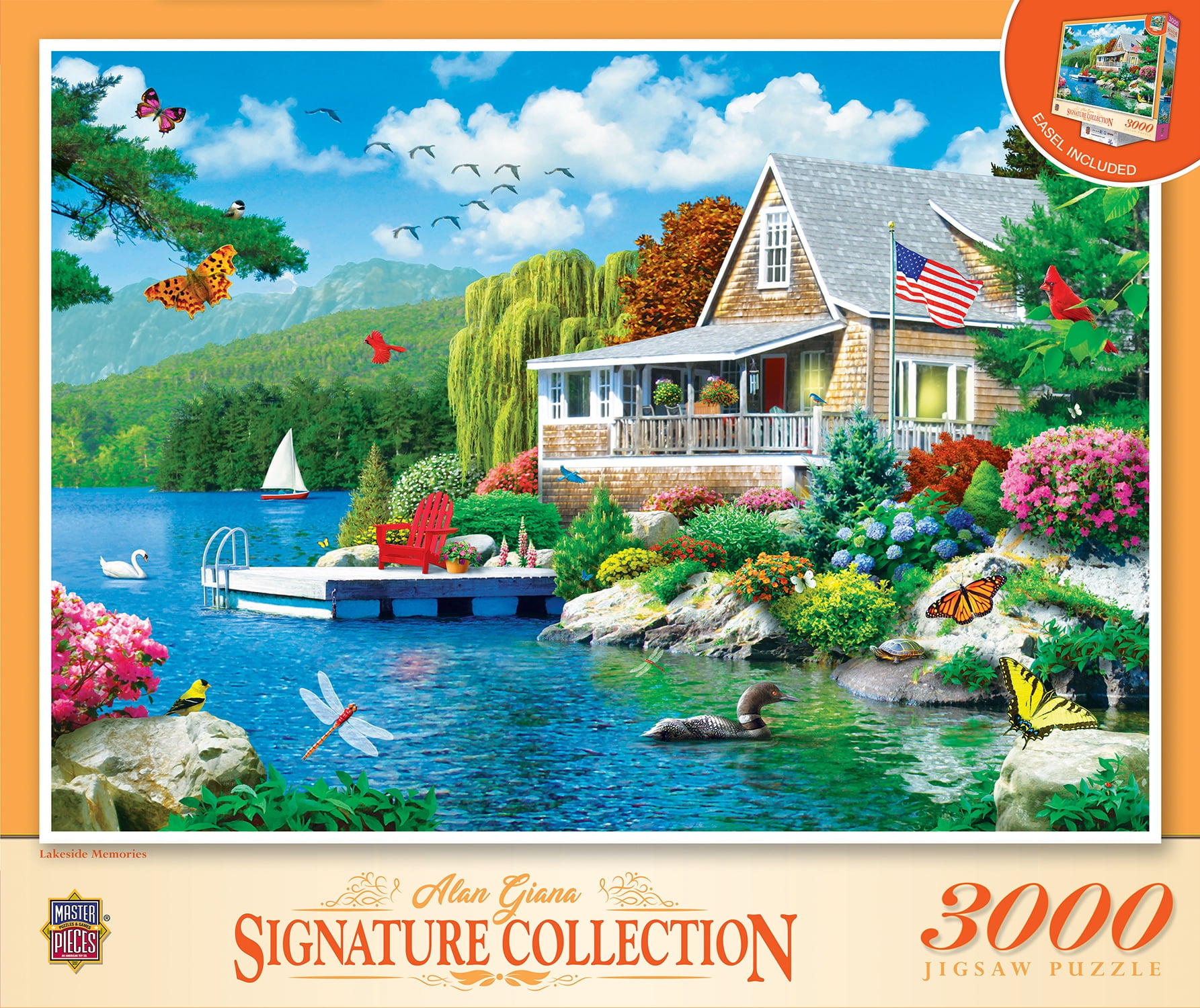 MasterPieces Adults Jigsaw: 3000 Piece Puzzle - Lakeside Memories ...
