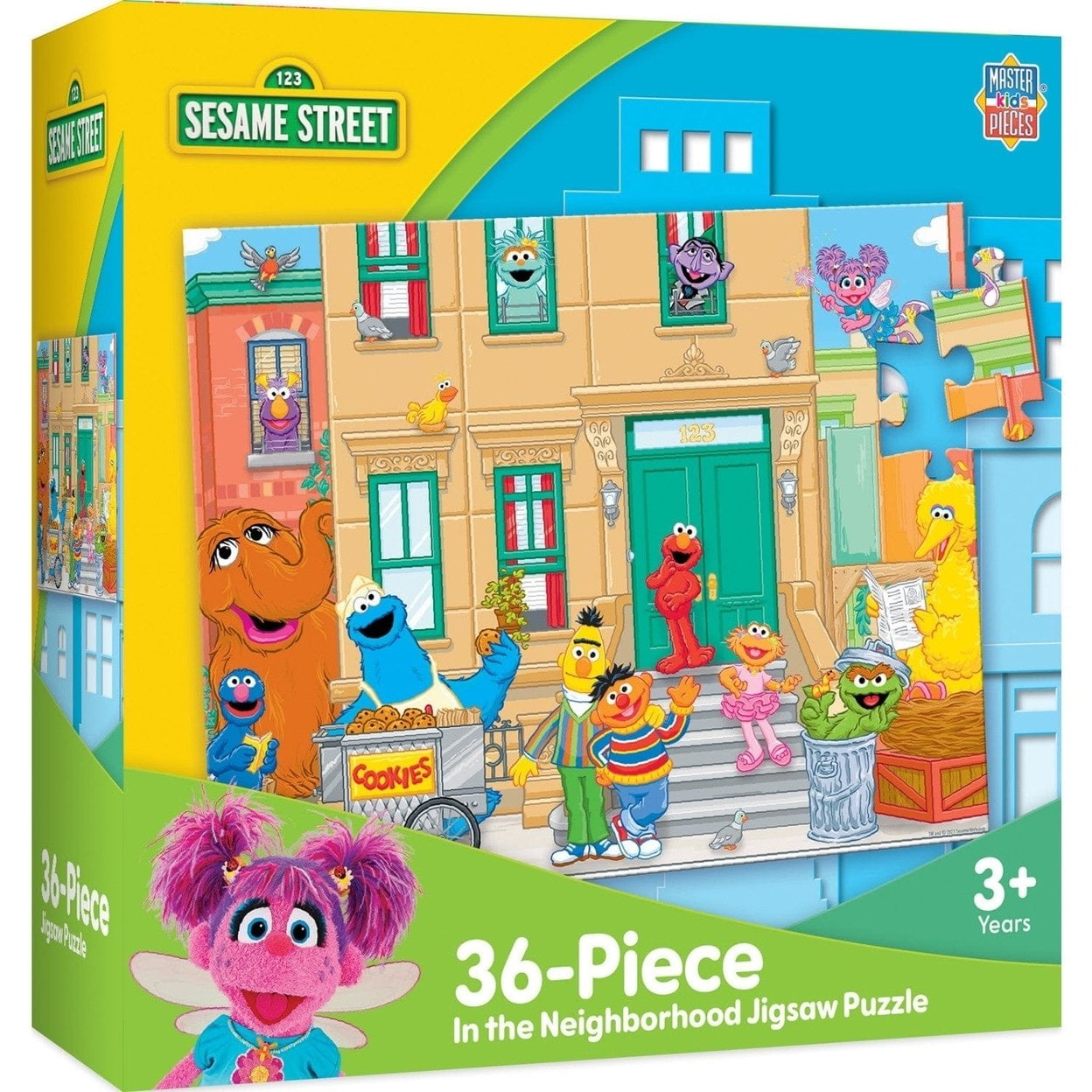 MasterPieces 36 Piece Jigsaw Puzzle with Elmo & Cookie Monster - Sesame ...