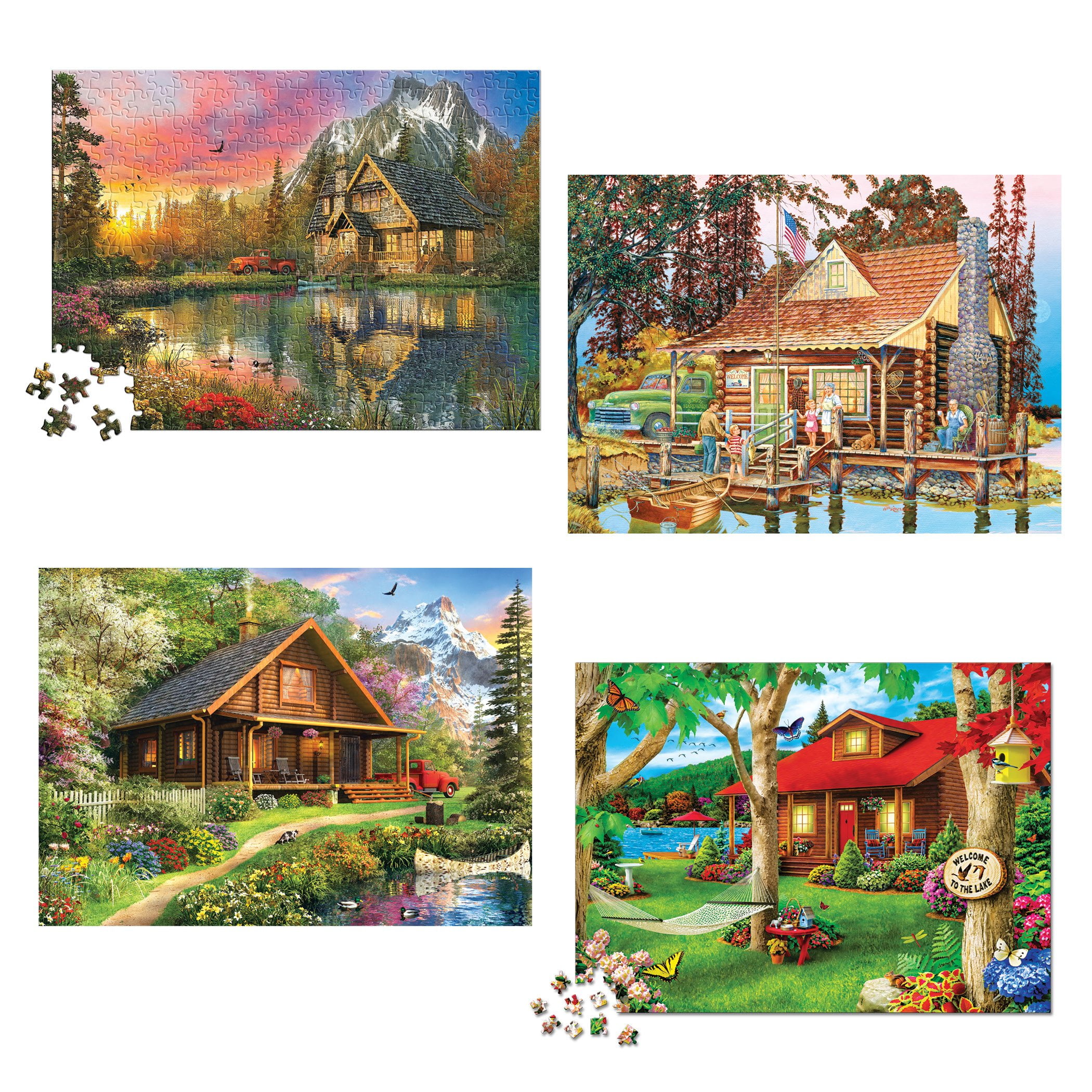 MasterPieces 4 Pack Assortment - The Great Outdoors 500 Piece Adult ...