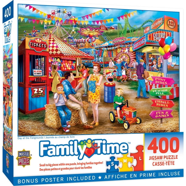 MasterPieces 400 Piece Jigsaw Puzzle - Day at The Fairgrounds - 18"x24 ...