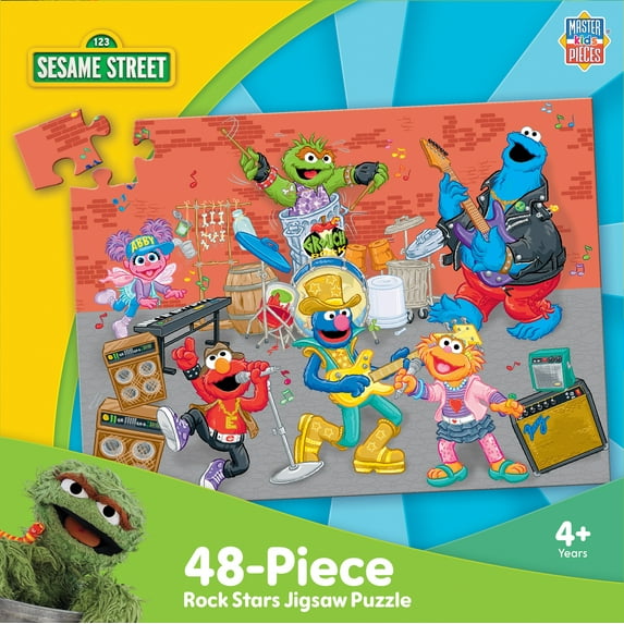 MasterPieces 48 Piece Kids Jigsaw Puzzle - Sesame Street Rock Stars ...