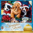 MasterPieces Holiday Glitter 500 Piece Puzzle - Santa Paws Christmas ...