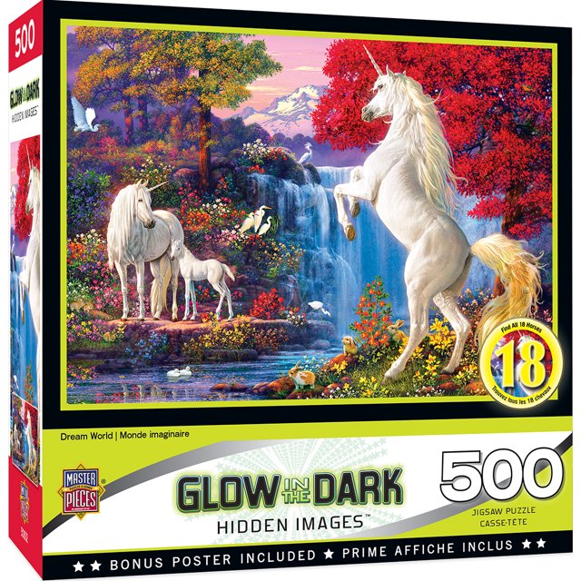 MasterPieces 500 Piece Glow in the Dark Puzzle - Dream World - 15"x21 ...
