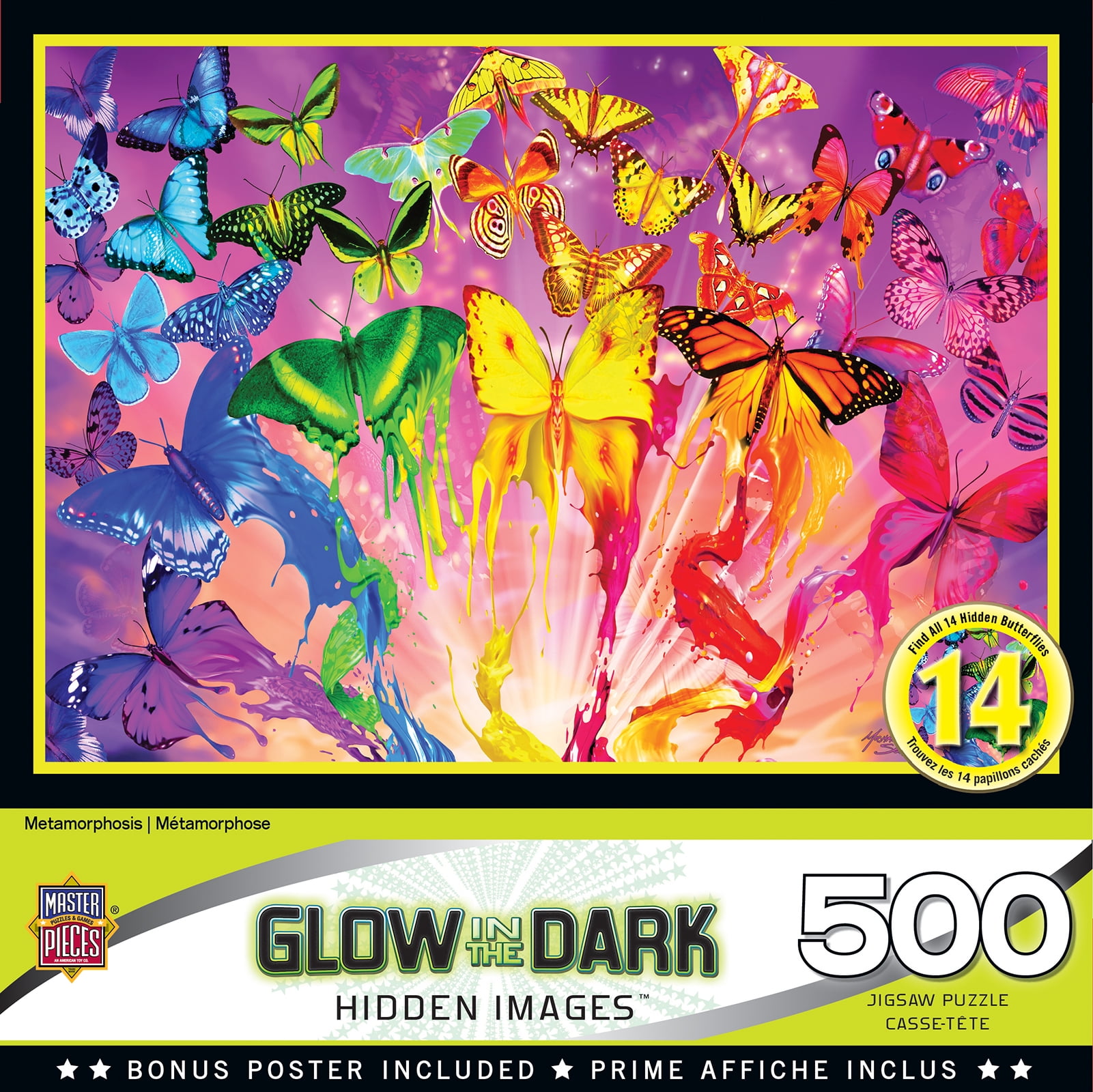 MasterPieces 500 Piece Glow in the Dark Puzzle - Metamorphosis - 15"x21 ...
