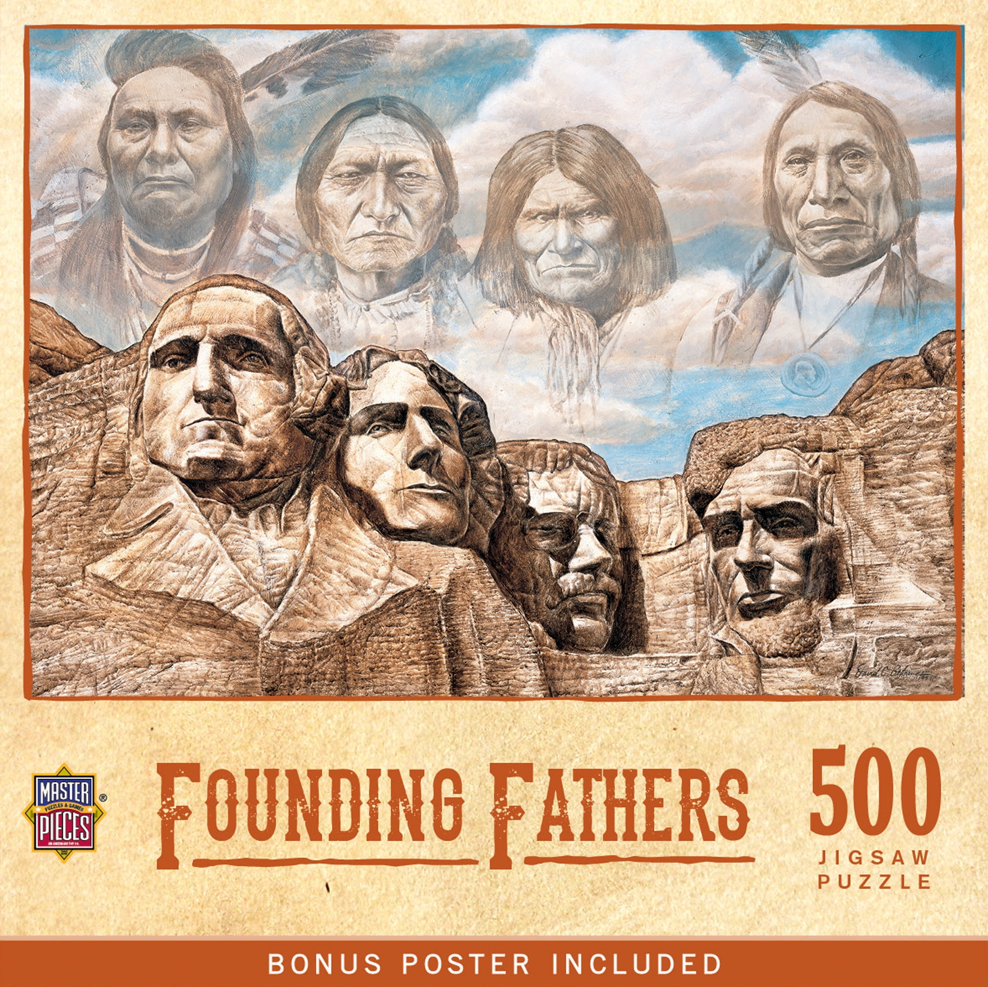 MasterPieces Founding Fathers Jigsaw Puzzle 500 Pieces Native American ...