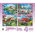 MasterPieces 500 Piece Jigsaw Puzzle Set - Memory Lane Scenic 4-Pack ...
