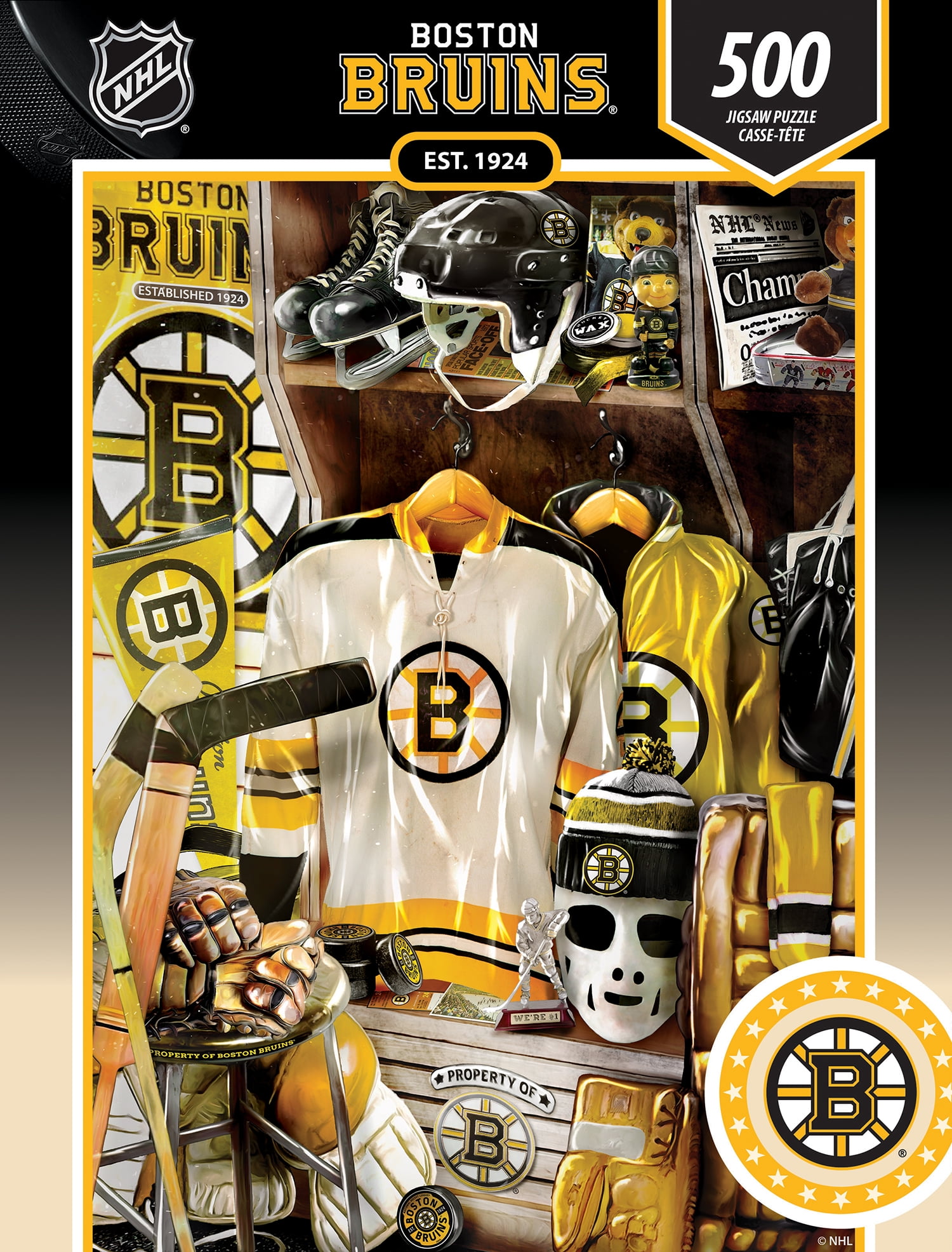 MasterPieces 500 Piece Puzzle - Boston Bruins Locker Room - 15"x21 ...