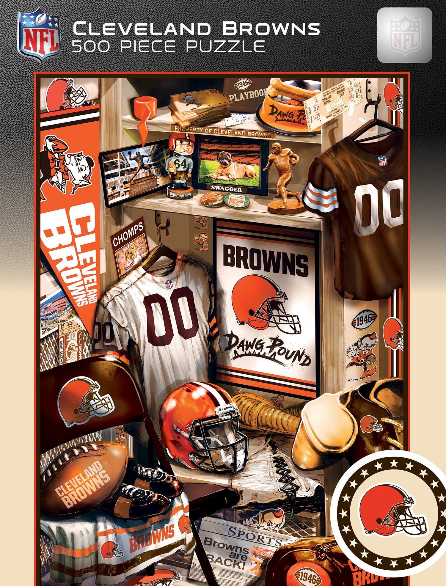 MasterPieces 500 Piece Puzzle - Cleveland Browns Locker Room - 15"x21" - Walmart.com