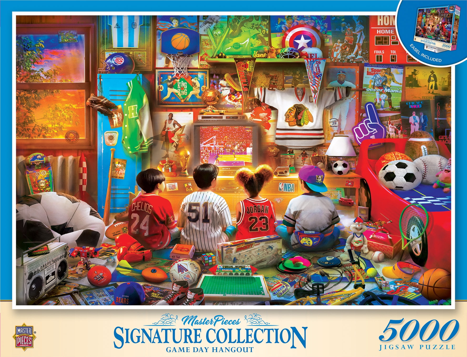 MasterPieces 5000 Piece Jigsaw Puzzle - Game Day Hangout - 40"x60 ...