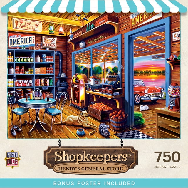 MasterPieces 750 Piece Jigsaw Puzzle - Henry's General Store - 18"x24 ...
