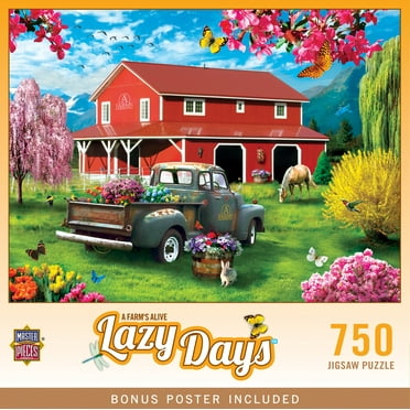 MasterPieces 750 Piece Jigsaw Puzzle for Adults - Retro Garage - 18"x24 ...