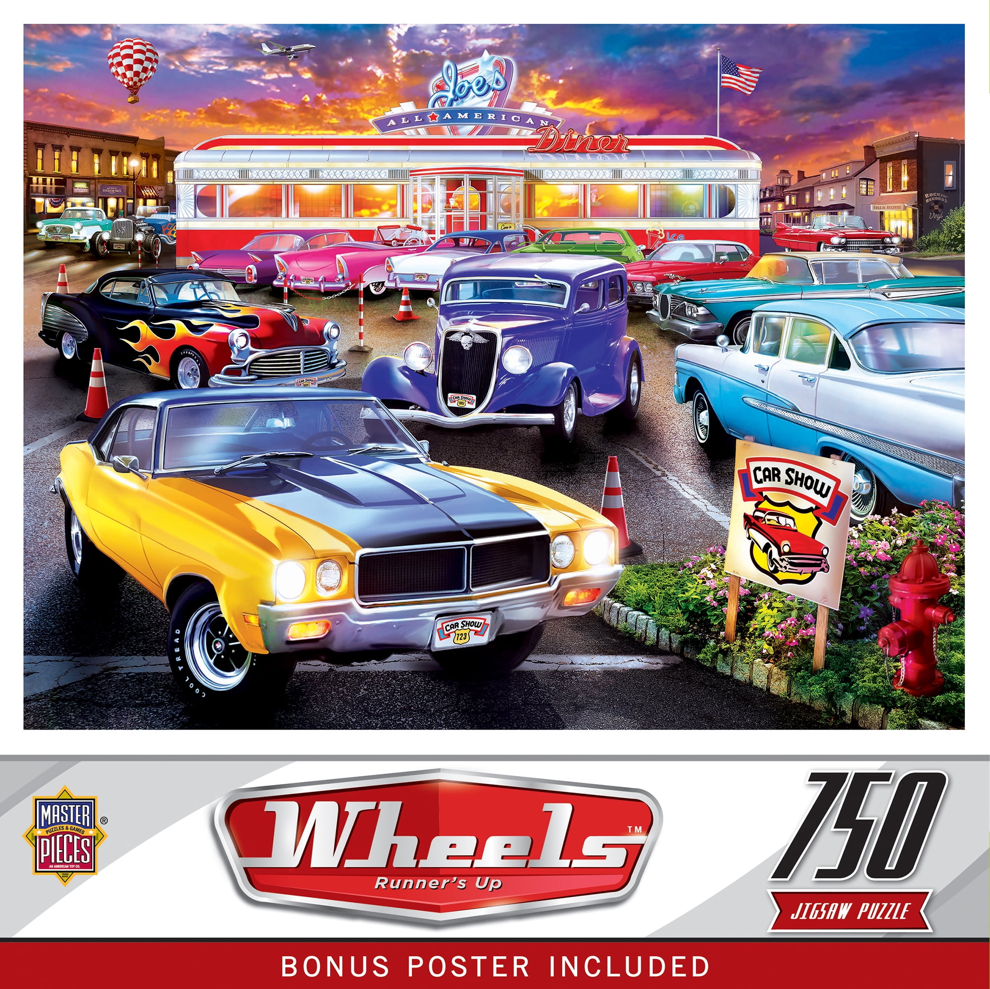 MasterPieces 750pc Jigsaw Puzzle - 18"x24" Classic Hot Rods Car Show at ...
