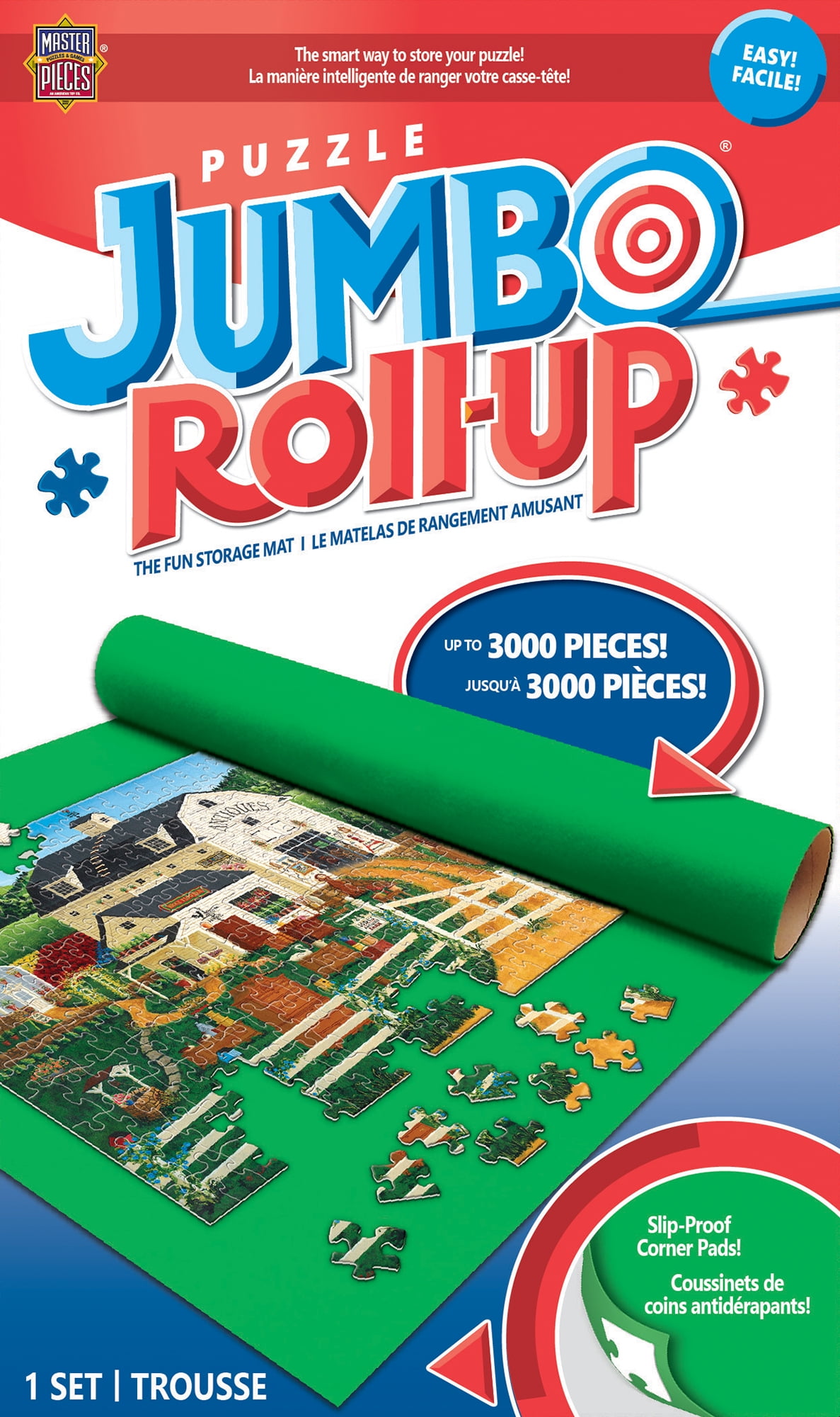 "MasterPieces Felt Jumbo Jigsaw Puzzle Roll-Up Mat, Storage & Travel ...