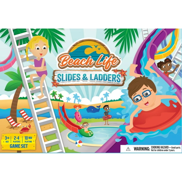 MasterPieces Beach Life - Slides & Ladders Family Board Game for Kids ...