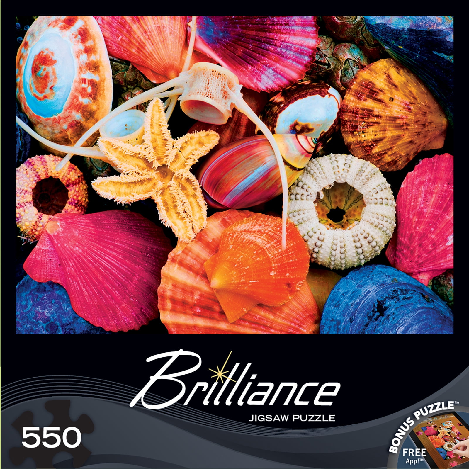 MasterPieces Brilliance Tidal Treasures - Seashells 550 Piece Jigsaw ...