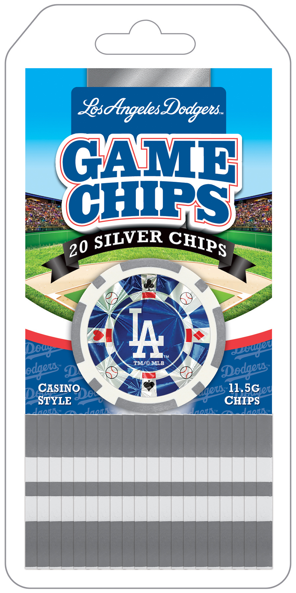 MasterPieces Casino Style 20 Piece 11.5 Gram Poker Chip Set MLB Los ...