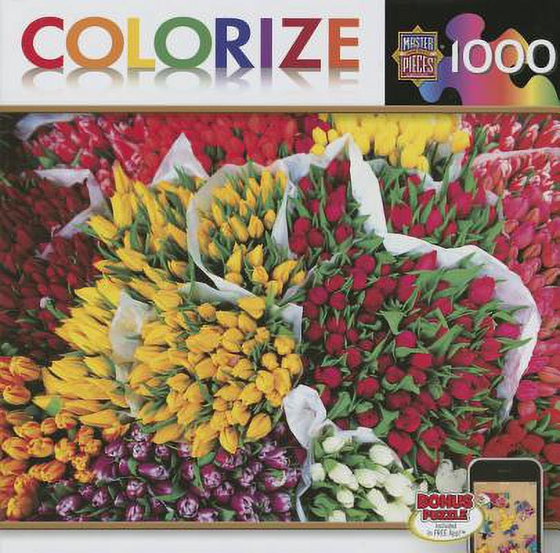 MasterPieces Colorize Totally Tulips Puzzle, 1000 Piece - Walmart.com