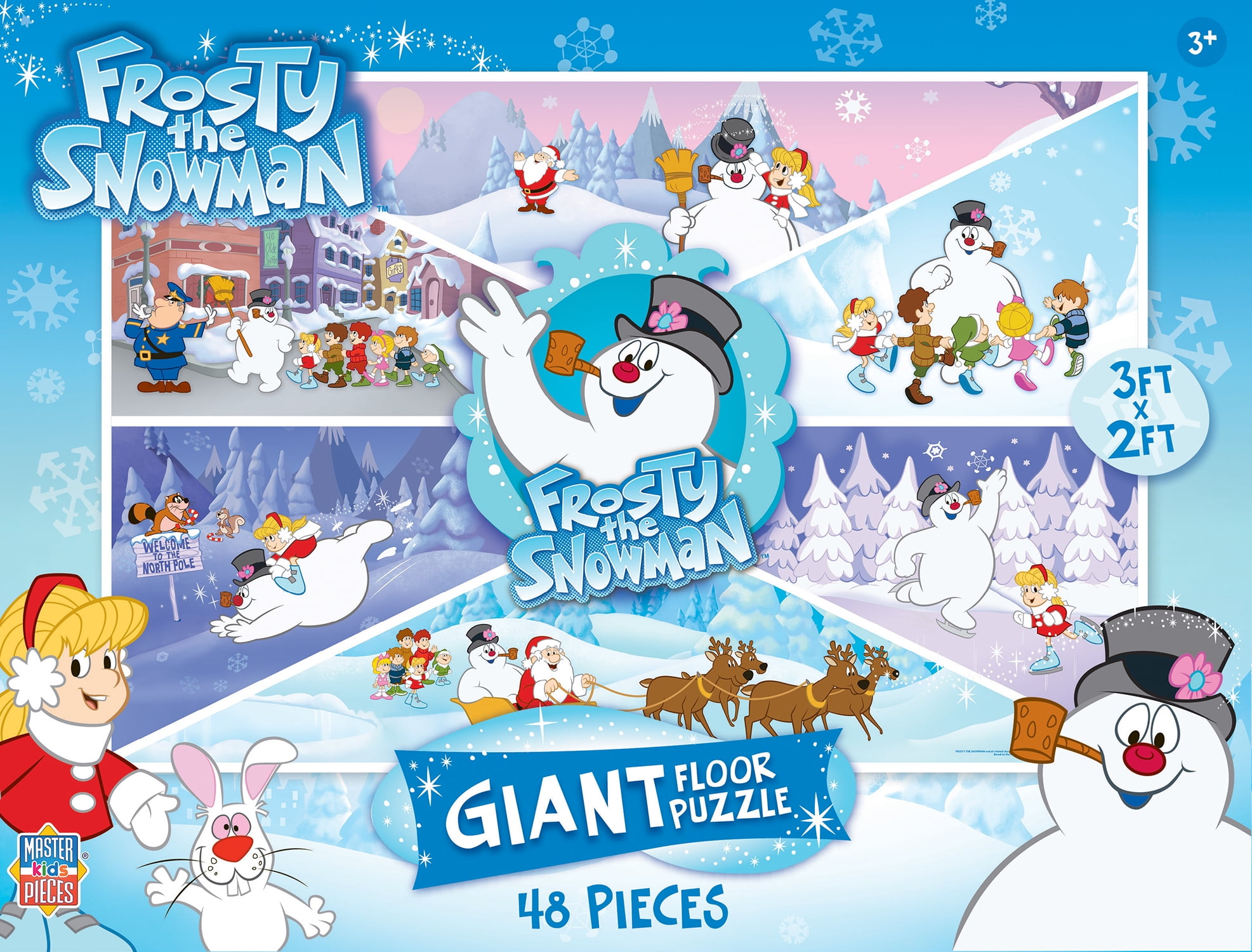 MasterPieces Frosty the Snowman 48 Piece Floor Jigsaw Puzzle for Kids ...