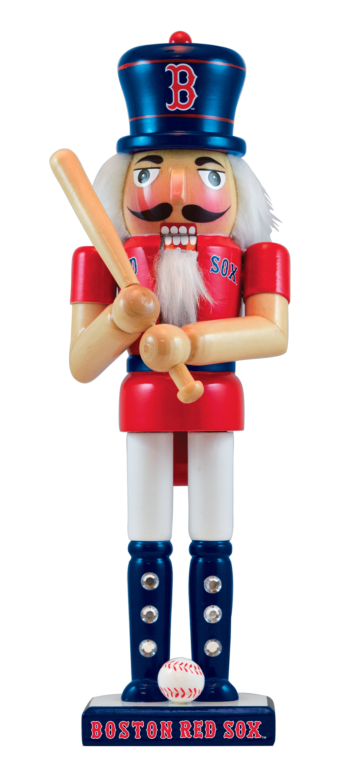MasterPieces 12" MLB Boston Red Sox Team Nutcracker - Solid Wood, Hand ...