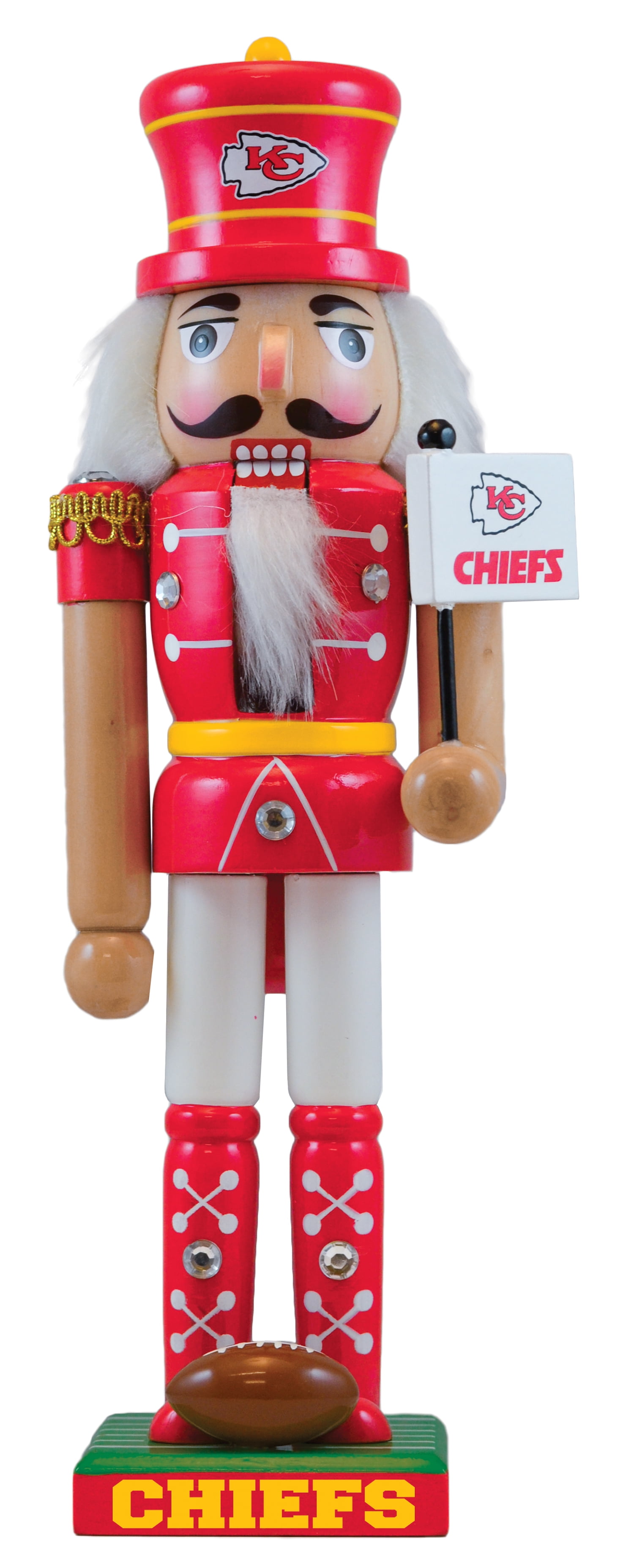 MasterPieces NFL Kansas City Chiefs Hand-Crafted Collectible Nutcracker ...