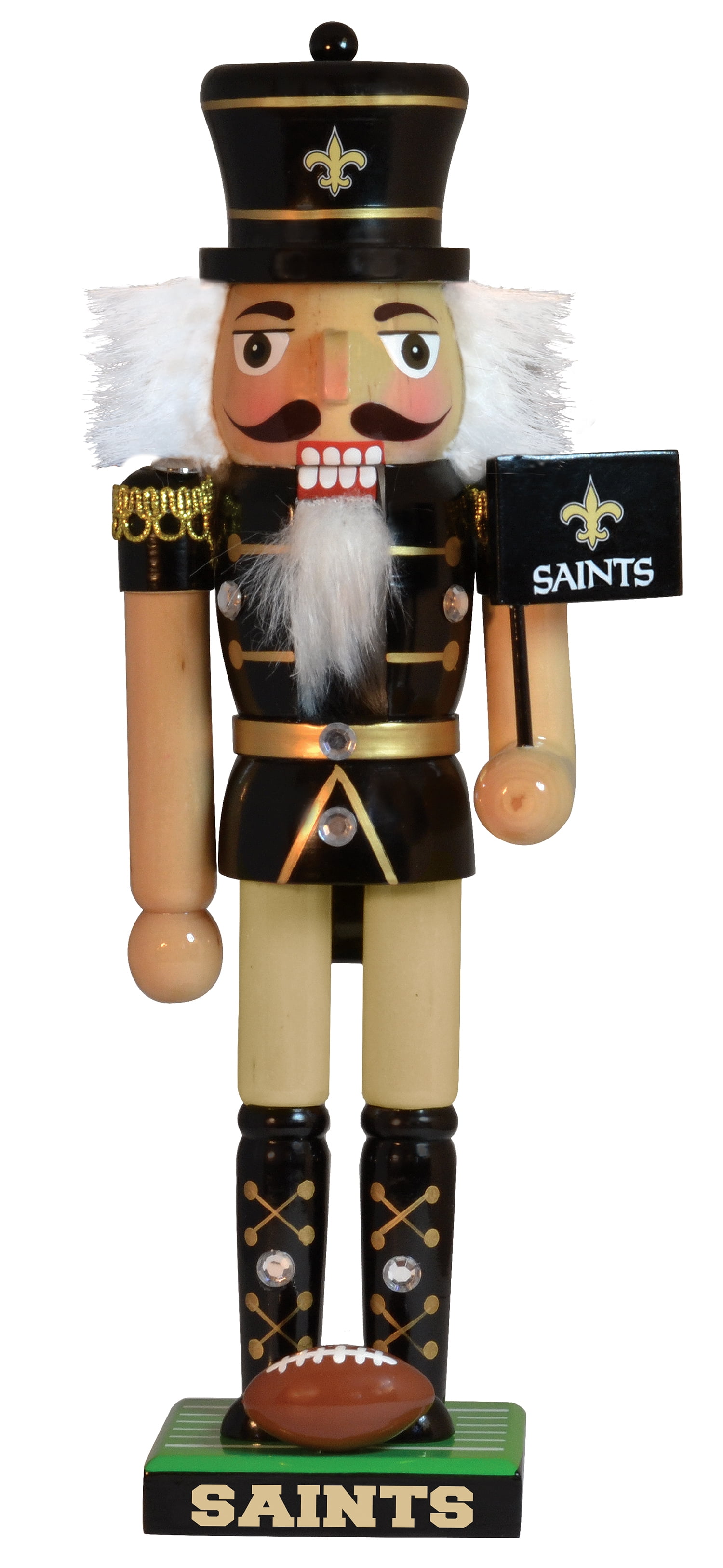 MasterPieces NFL New Orleans Saints Team Nutcracker - Solid Wood, Hand ...