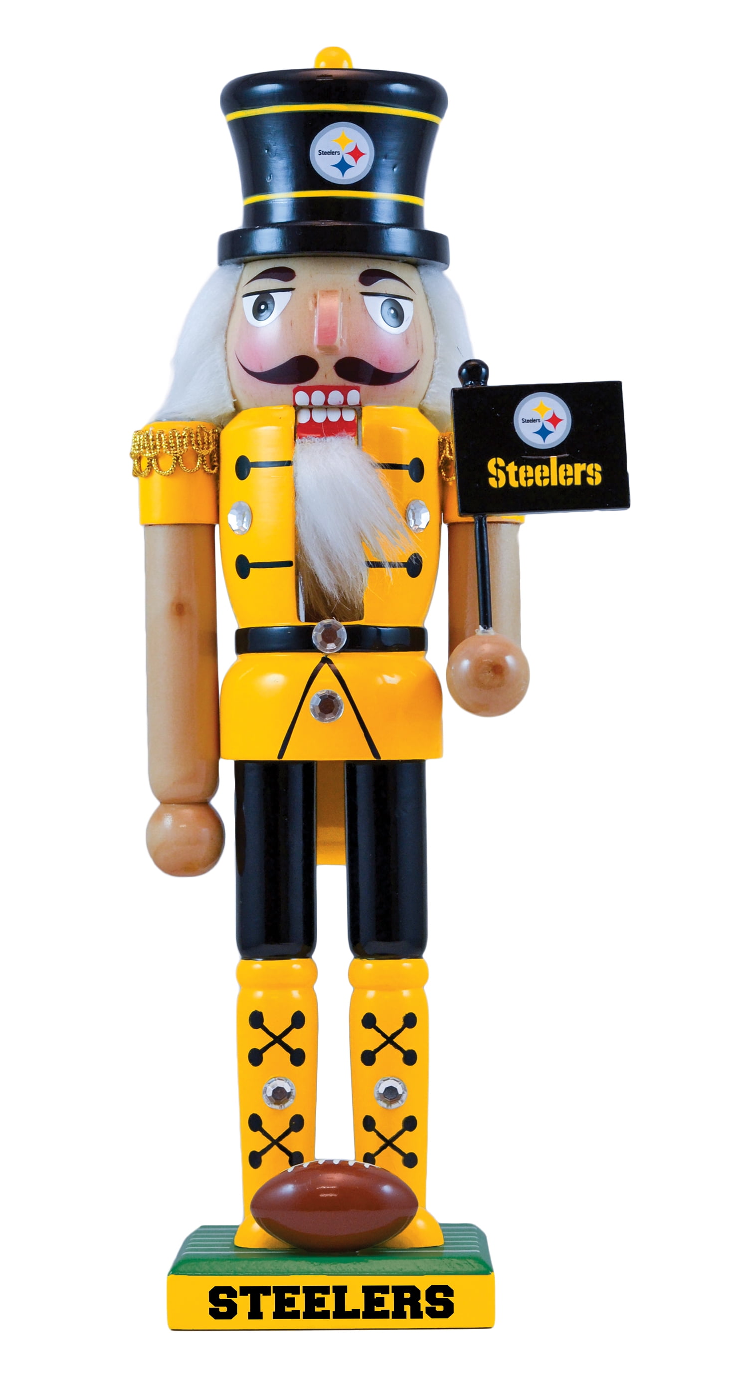 MasterPieces NFL Pittsburgh Steelers Hand-Crafted Team Nutcracker ...
